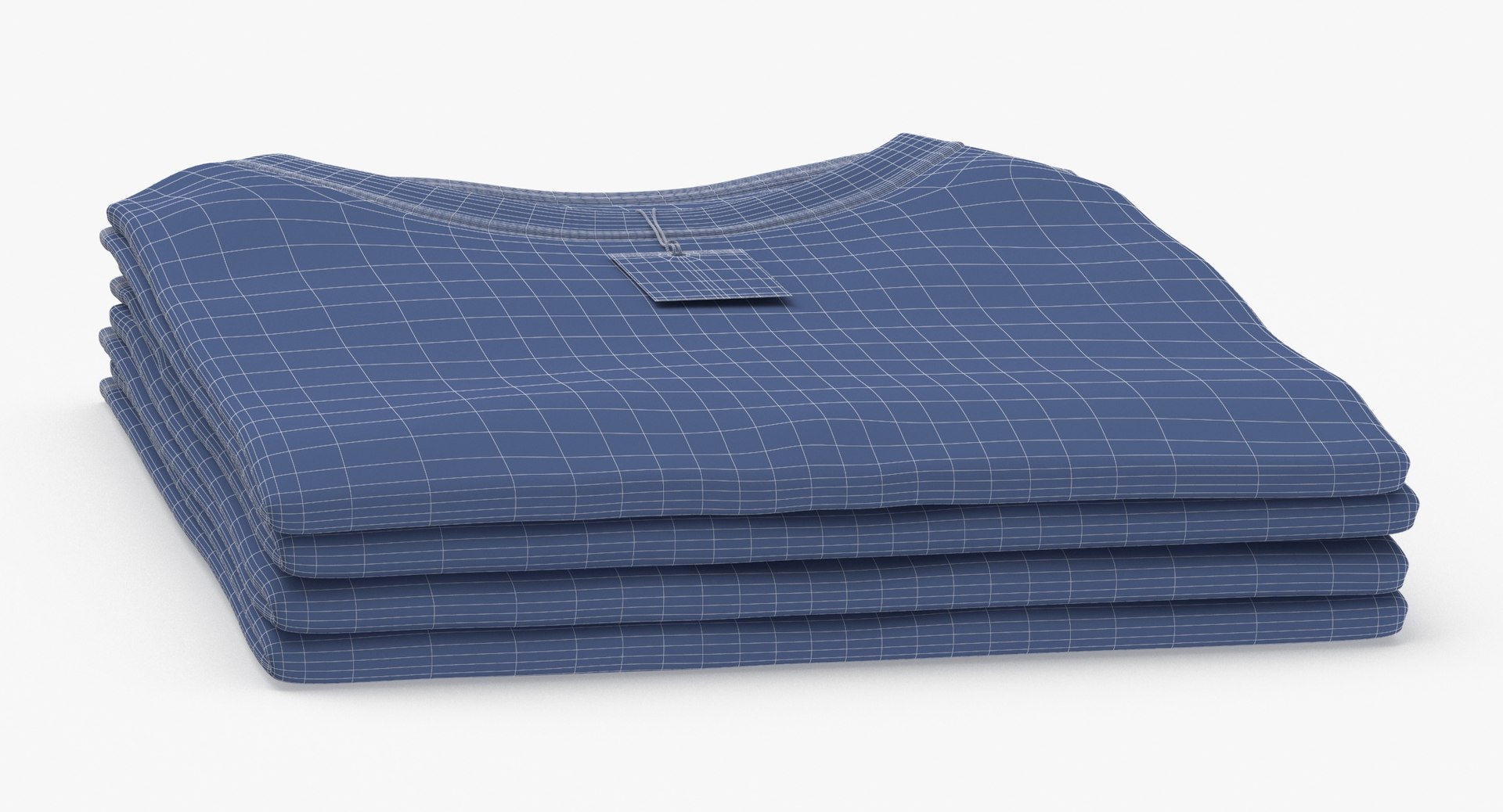 3D Female Crew Neck Folded Stacked Color Variations 04 - TurboSquid 1781384