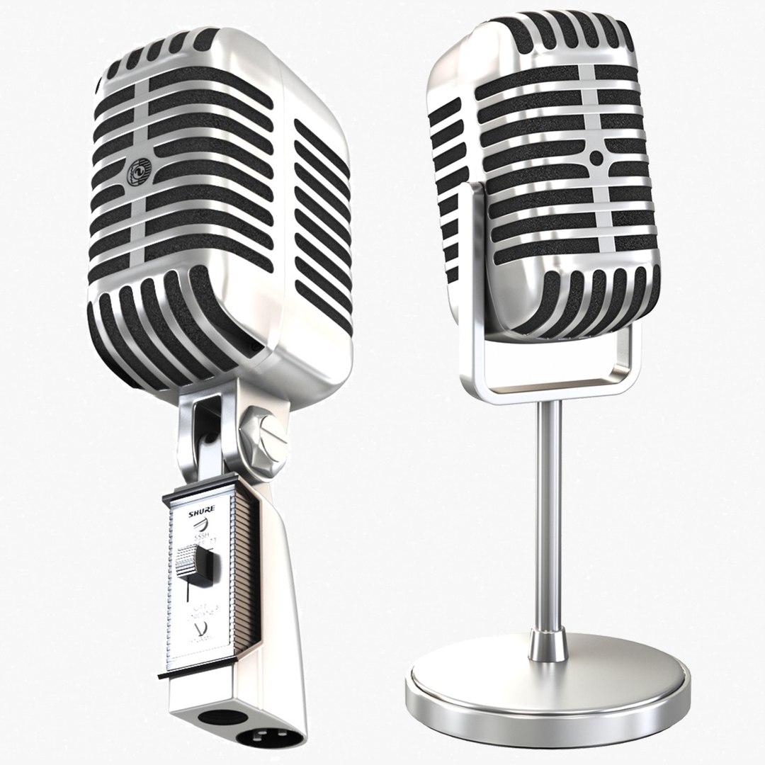 3D Retro Microphone Collection Model - TurboSquid 1867337