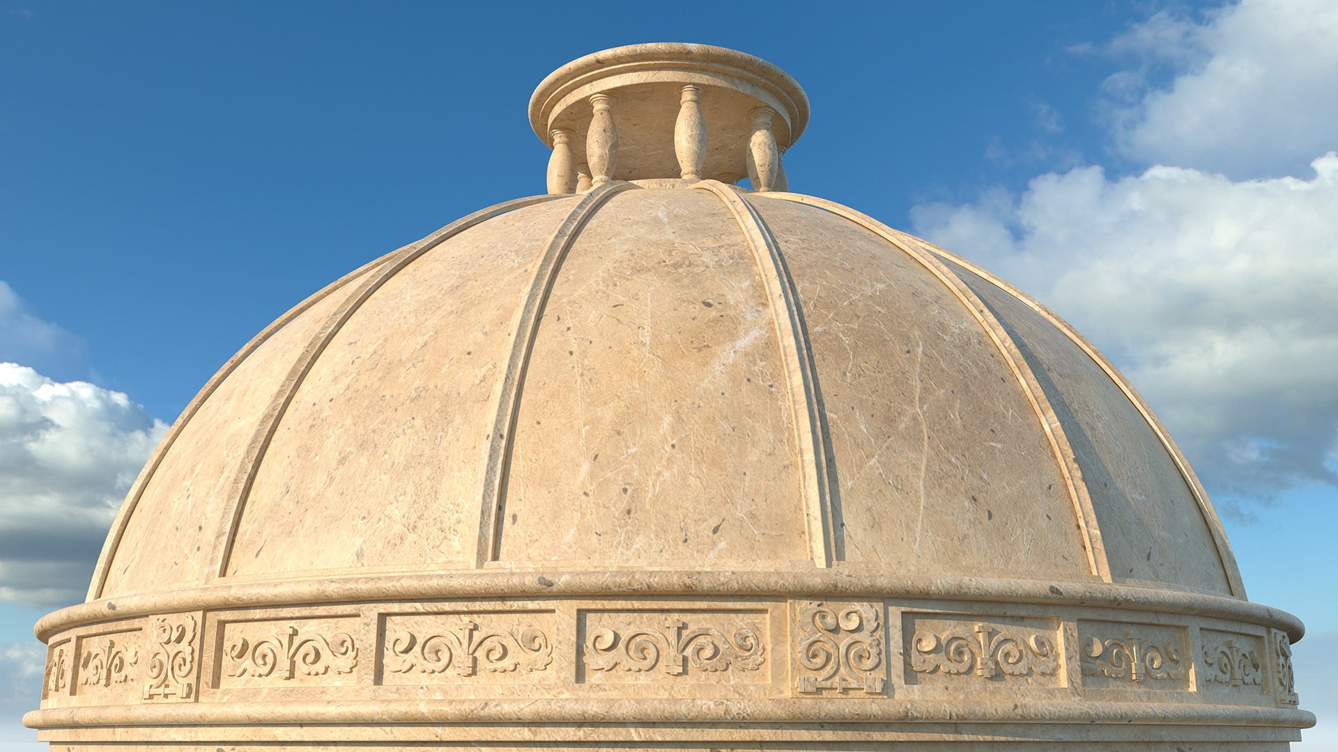3D Model Stone Dome - TurboSquid 1610838