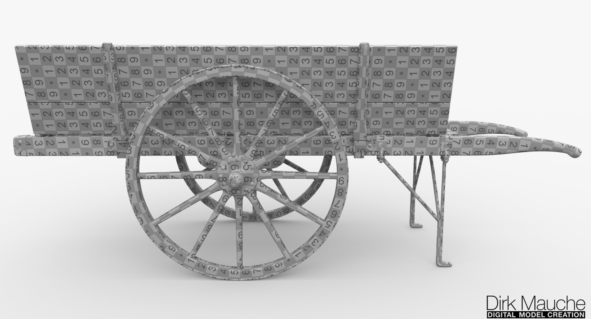 3d Wooden Cart Model