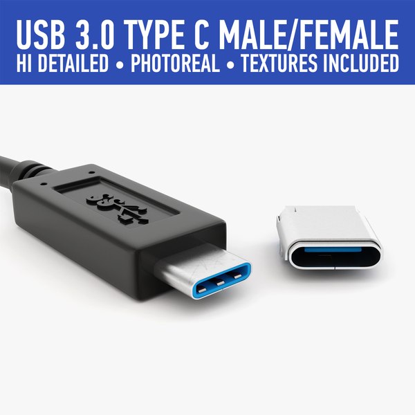 3d model usb connectors pack