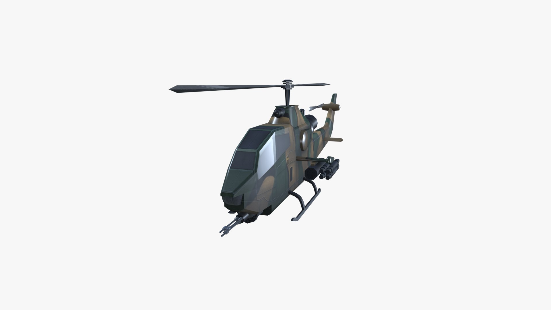 3D Low Poly Bell AH-1 Cobra - TurboSquid 2057250