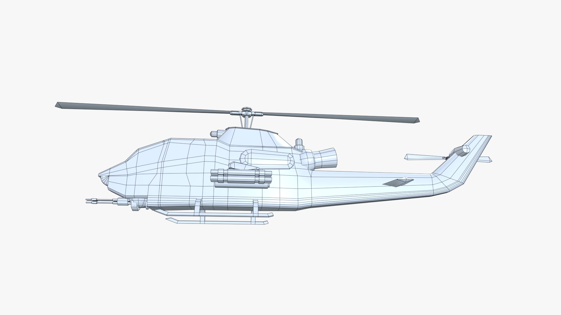3D Low Poly Bell AH-1 Cobra - TurboSquid 2057250