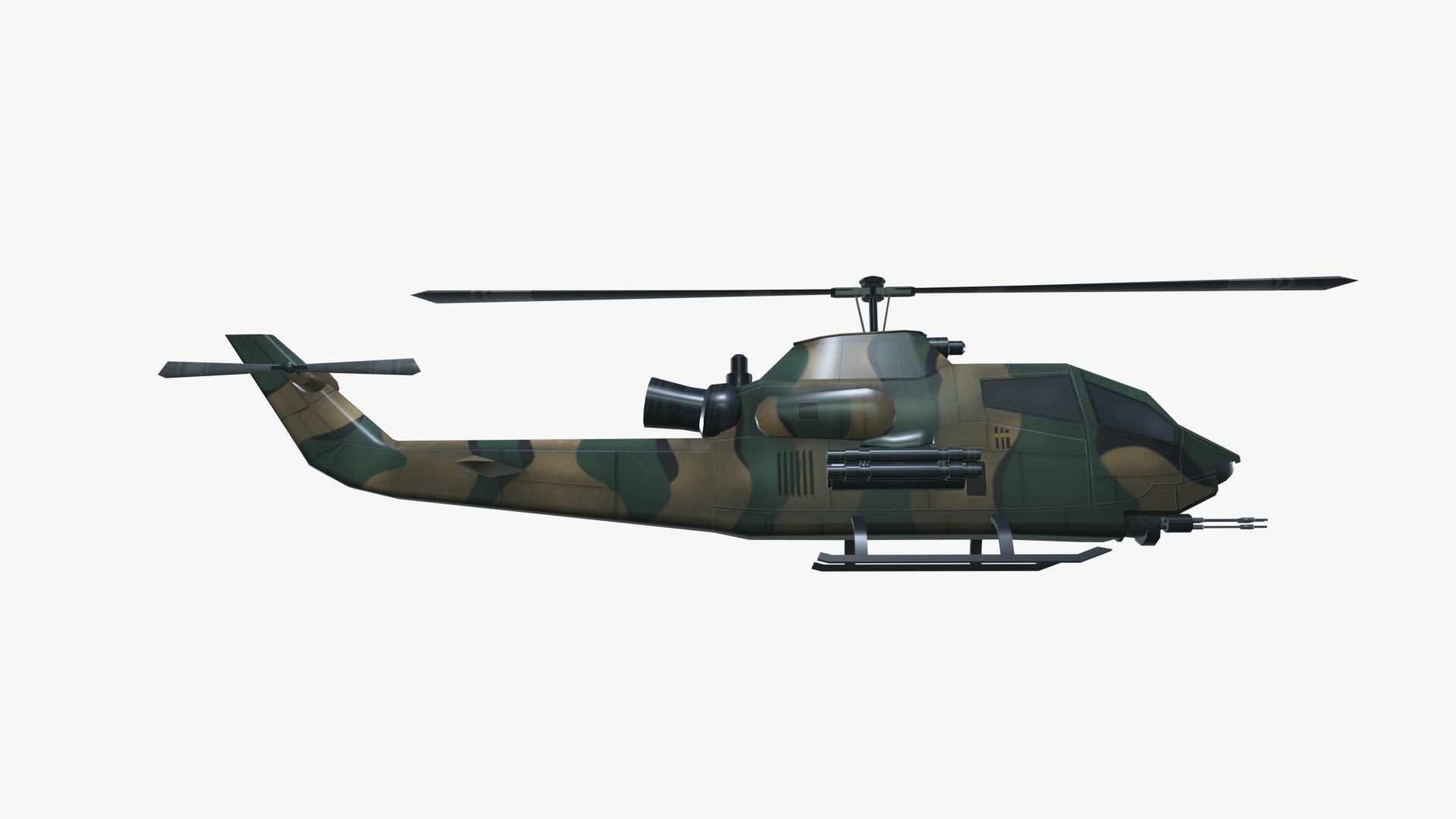 3D Low Poly Bell AH-1 Cobra - TurboSquid 2057250