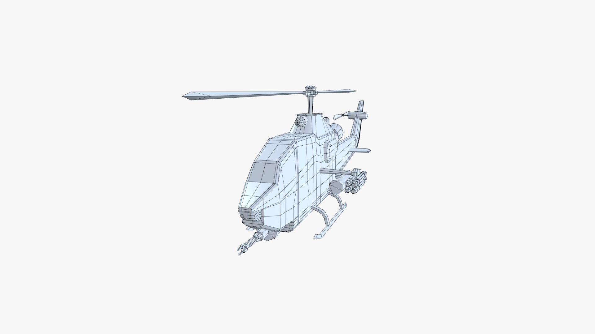 3D Low Poly Bell AH-1 Cobra - TurboSquid 2057250