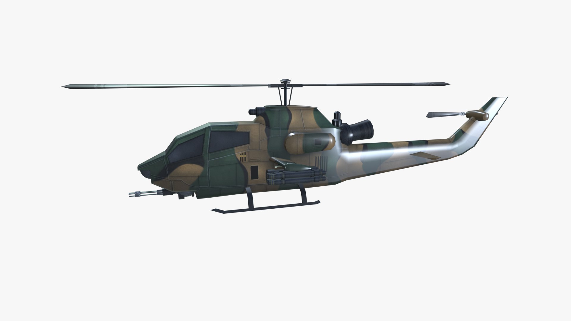 3D Low Poly Bell AH-1 Cobra - TurboSquid 2057250
