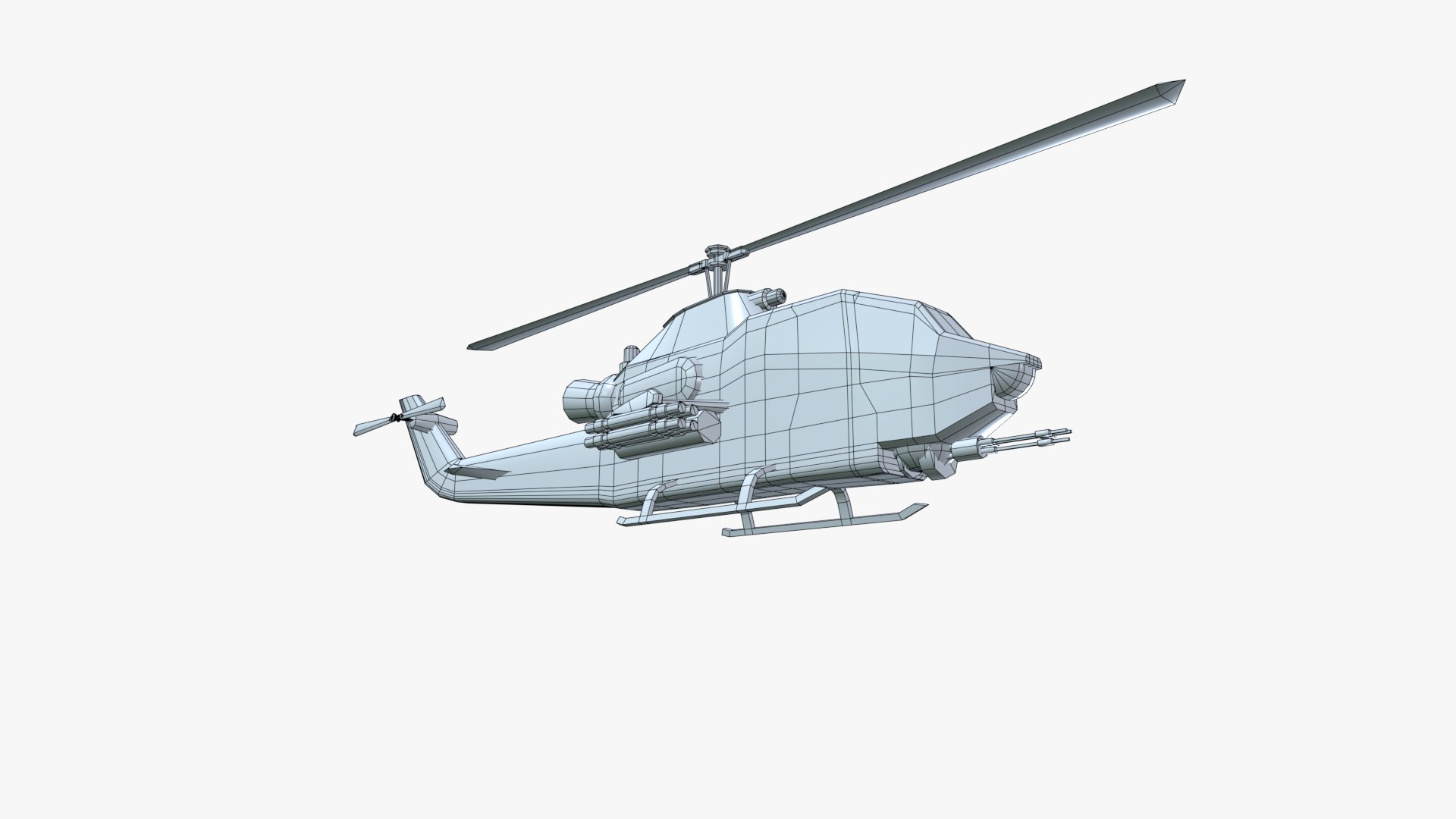 3D Low Poly Bell AH-1 Cobra - TurboSquid 2057250