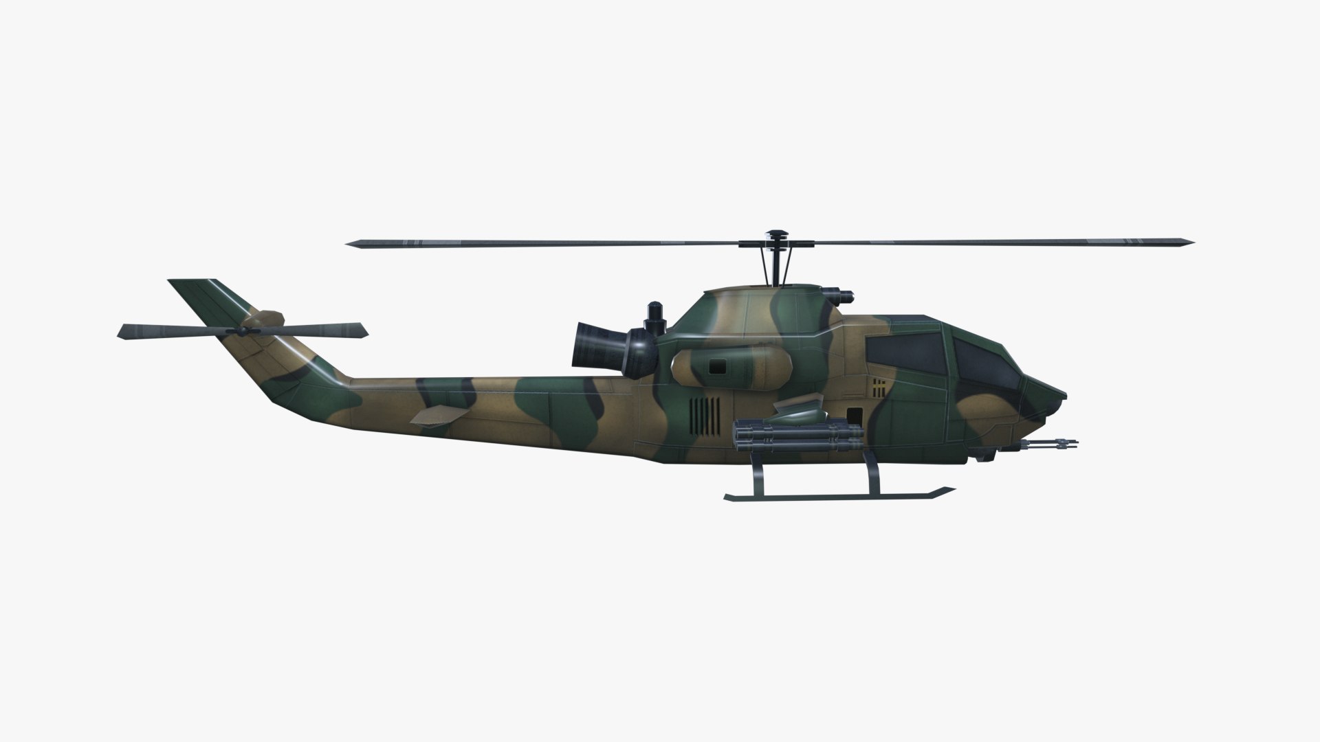 3D Low Poly Bell AH-1 Cobra - TurboSquid 2057250