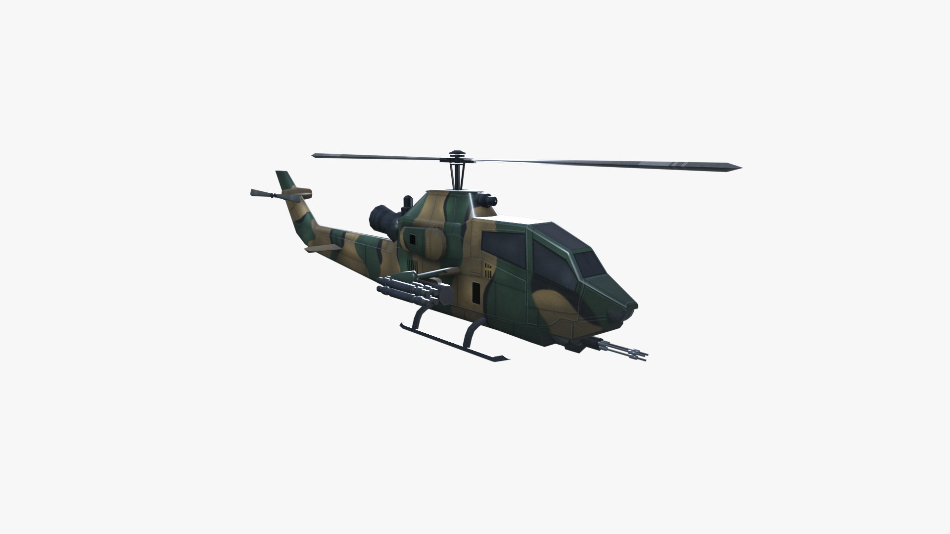 3D Low Poly Bell AH-1 Cobra - TurboSquid 2057250