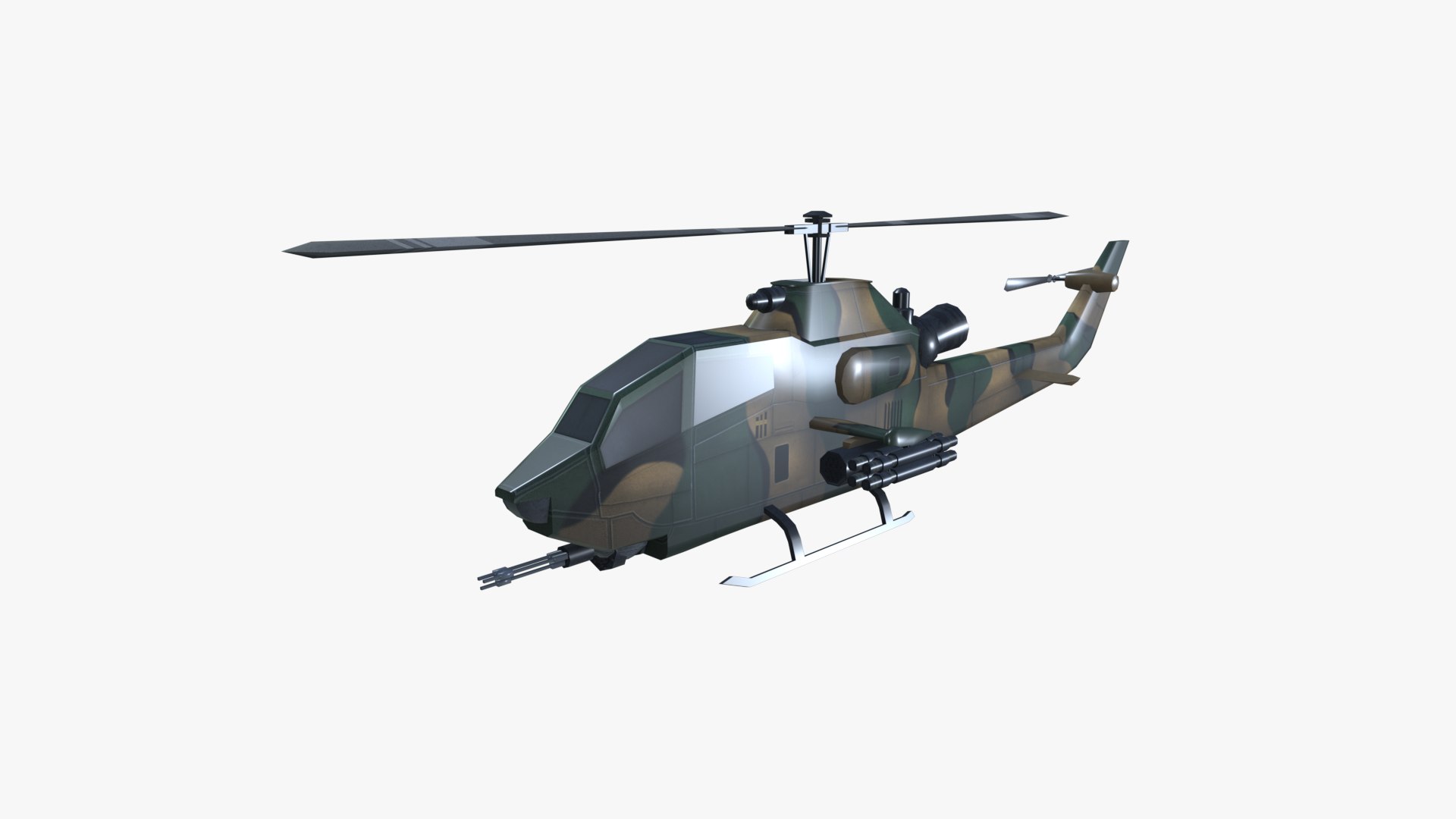 3D Low Poly Bell AH-1 Cobra - TurboSquid 2057250