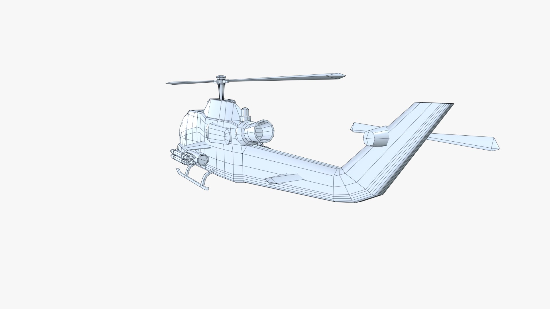 3D Low Poly Bell AH-1 Cobra - TurboSquid 2057250