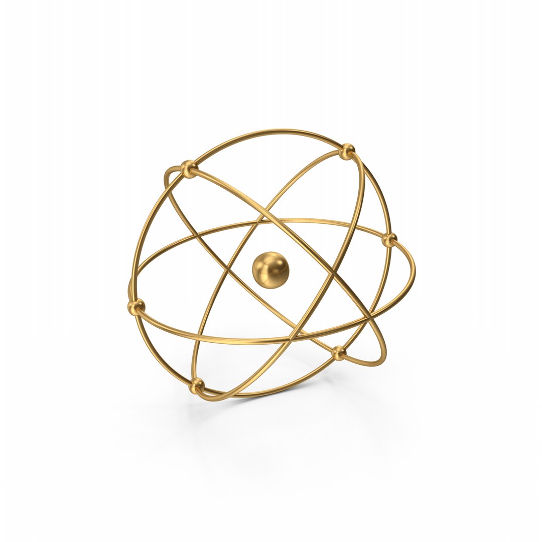 3D Gold Atom Model - TurboSquid 2221503