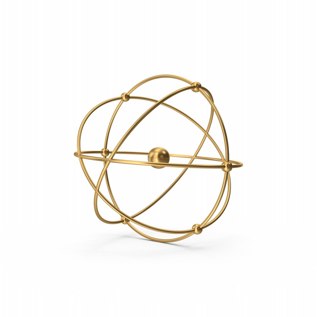3D Gold Atom Model - TurboSquid 2221503