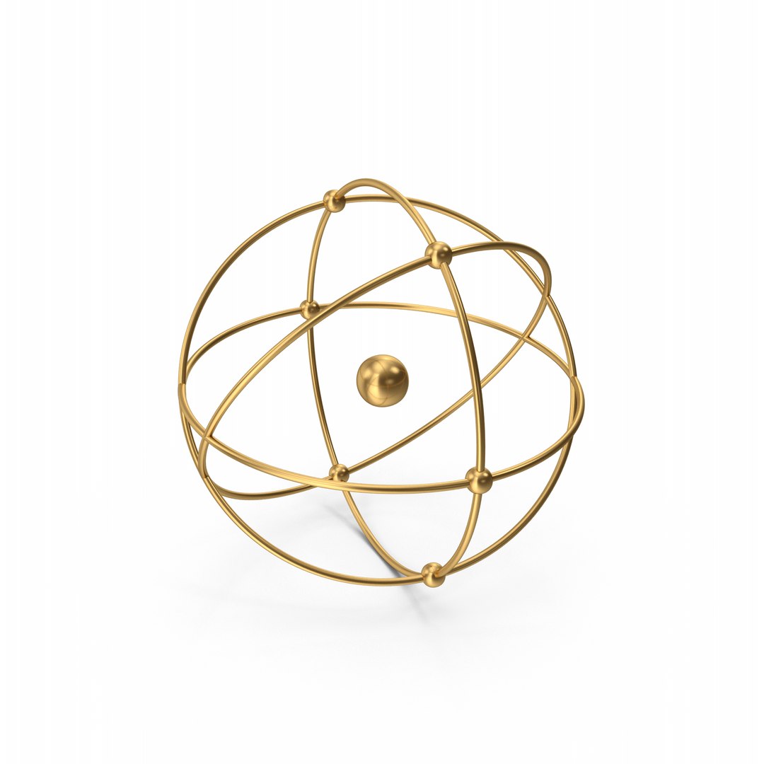 3D Gold Atom Model - TurboSquid 2221503