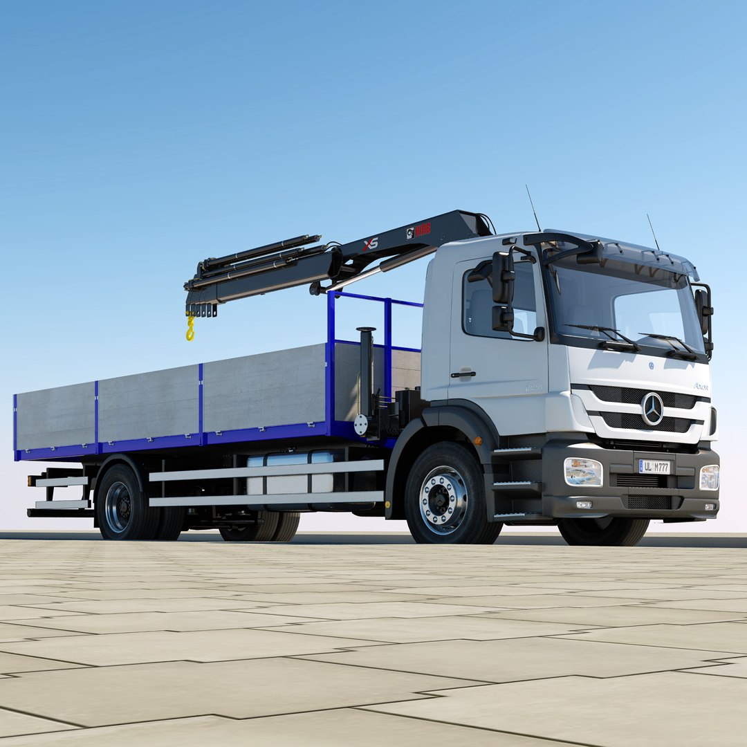 3d Model Of Mercedes Crane Truck