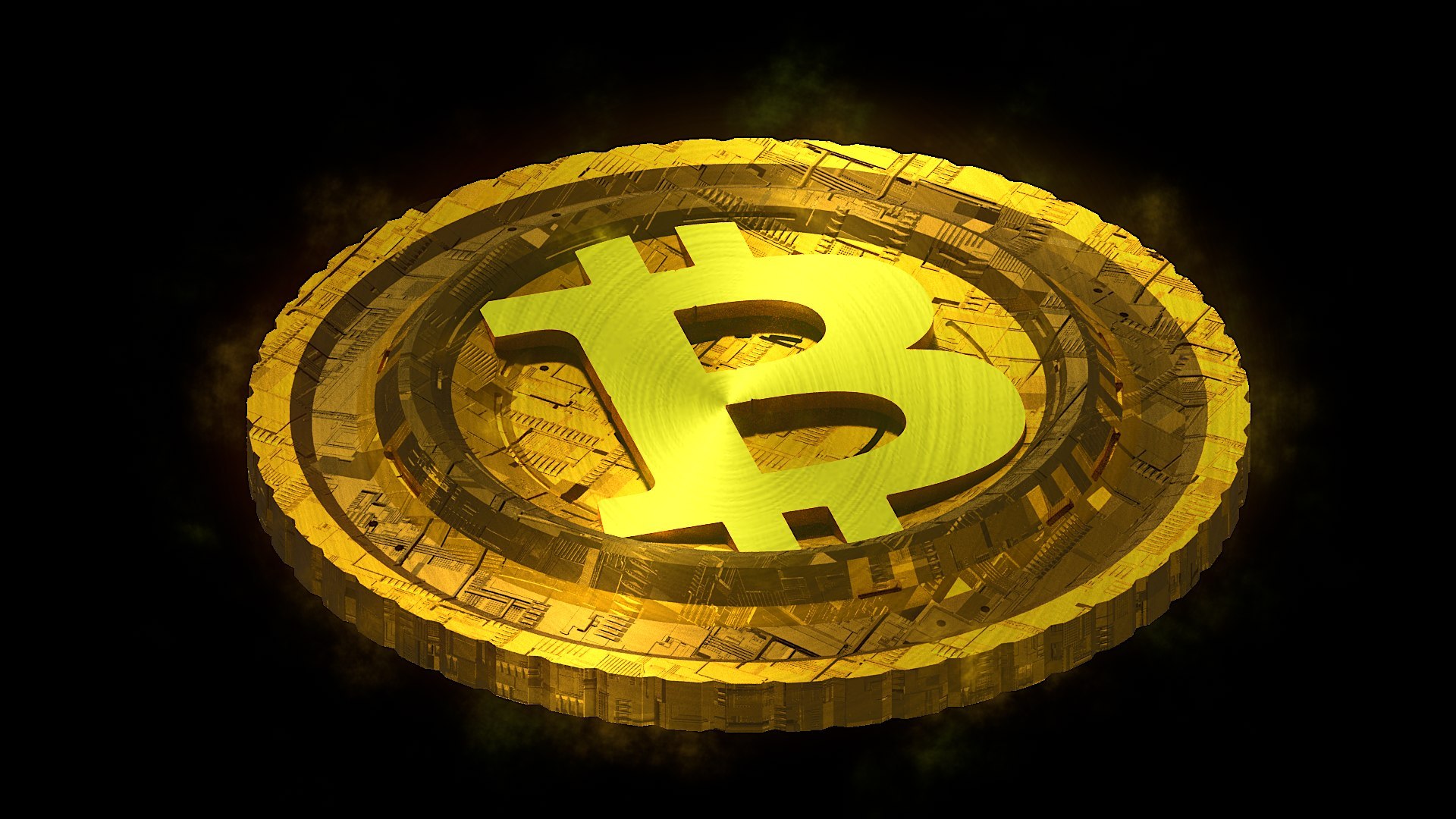 High Detailed Bitcoin Crypto Coin Token Blockchain Nft 4 3D Model ...