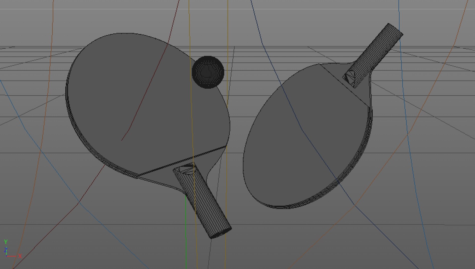 3d Table Tennis Racket Model