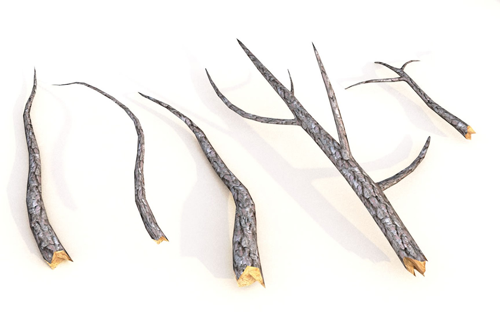 Broken Tree Branches Model - TurboSquid 1513261