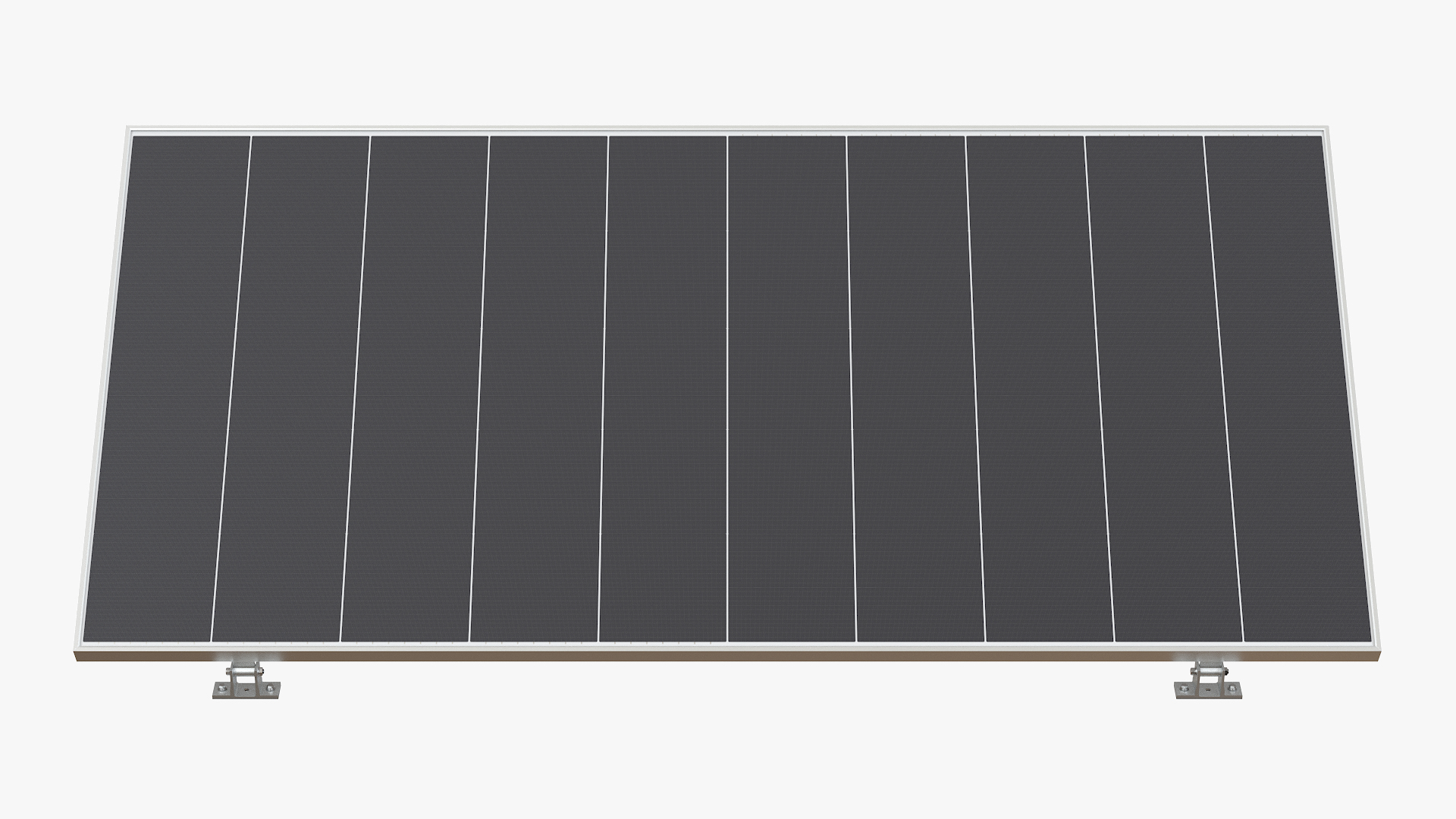 3D Shingled Cell Solar Panel Tilted With Wiring Model - TurboSquid 2216092