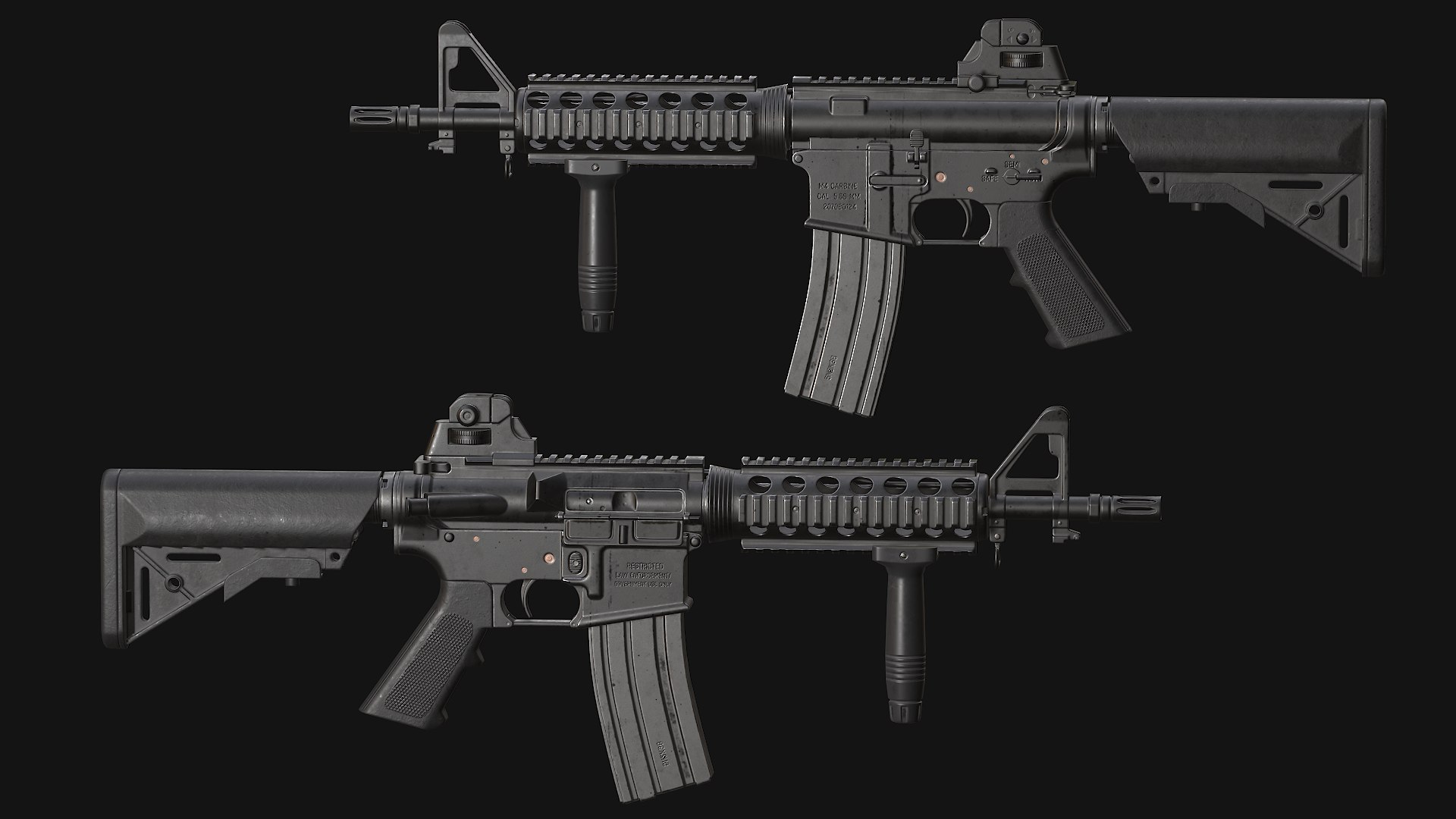 MK18 - M4 Carbine 3D Model - TurboSquid 2190669
