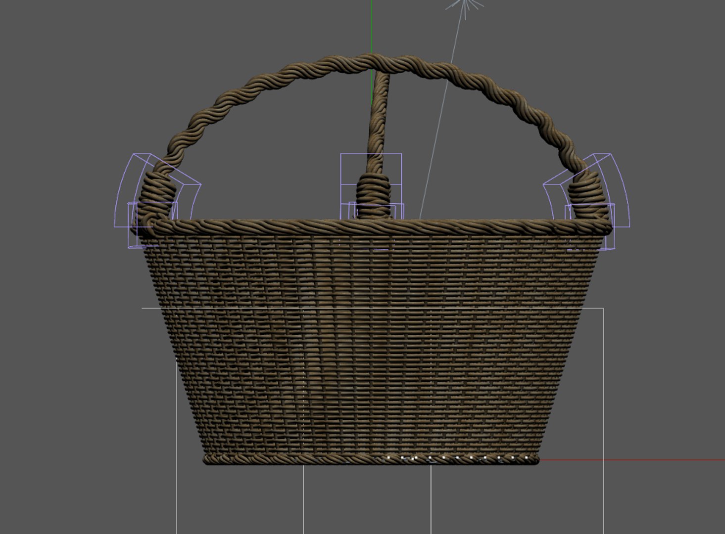 Wicker Basket 3D Model - TurboSquid 1552116