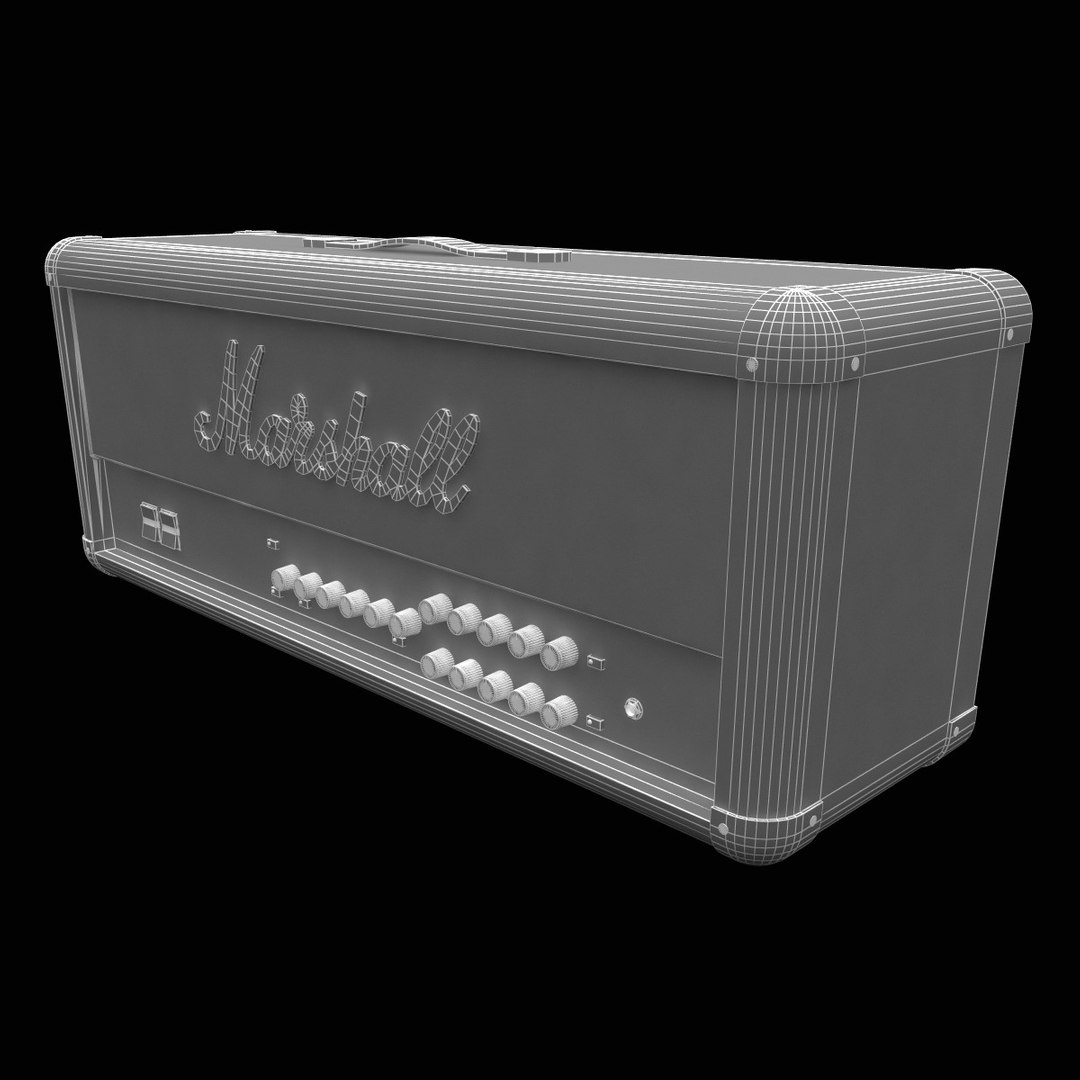 3d model marshall jvm 210h amplifier