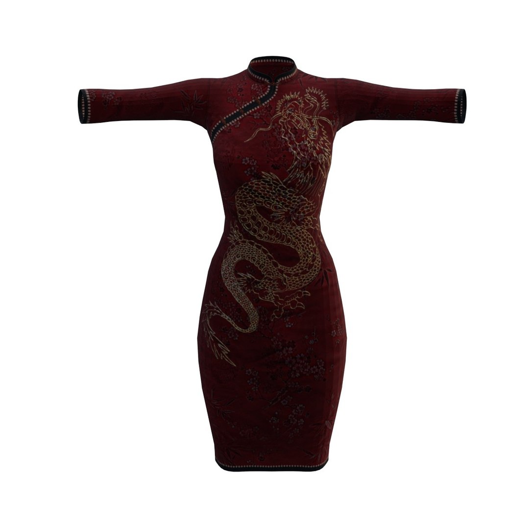 Cheongsam Dress 3D Model 3D - TurboSquid 2302509