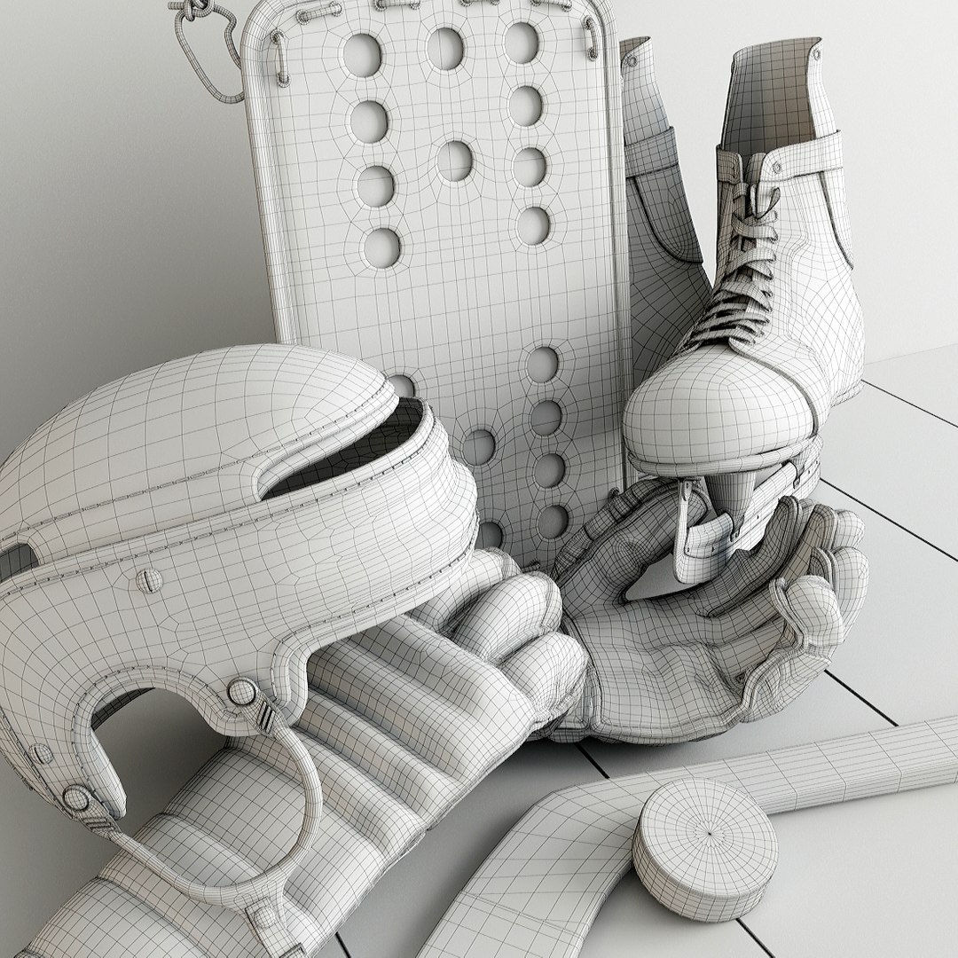 3d Hockey Set Model