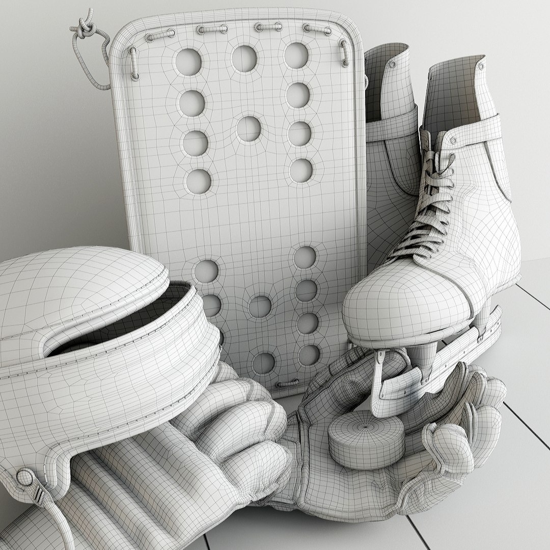 3d Hockey Set Model