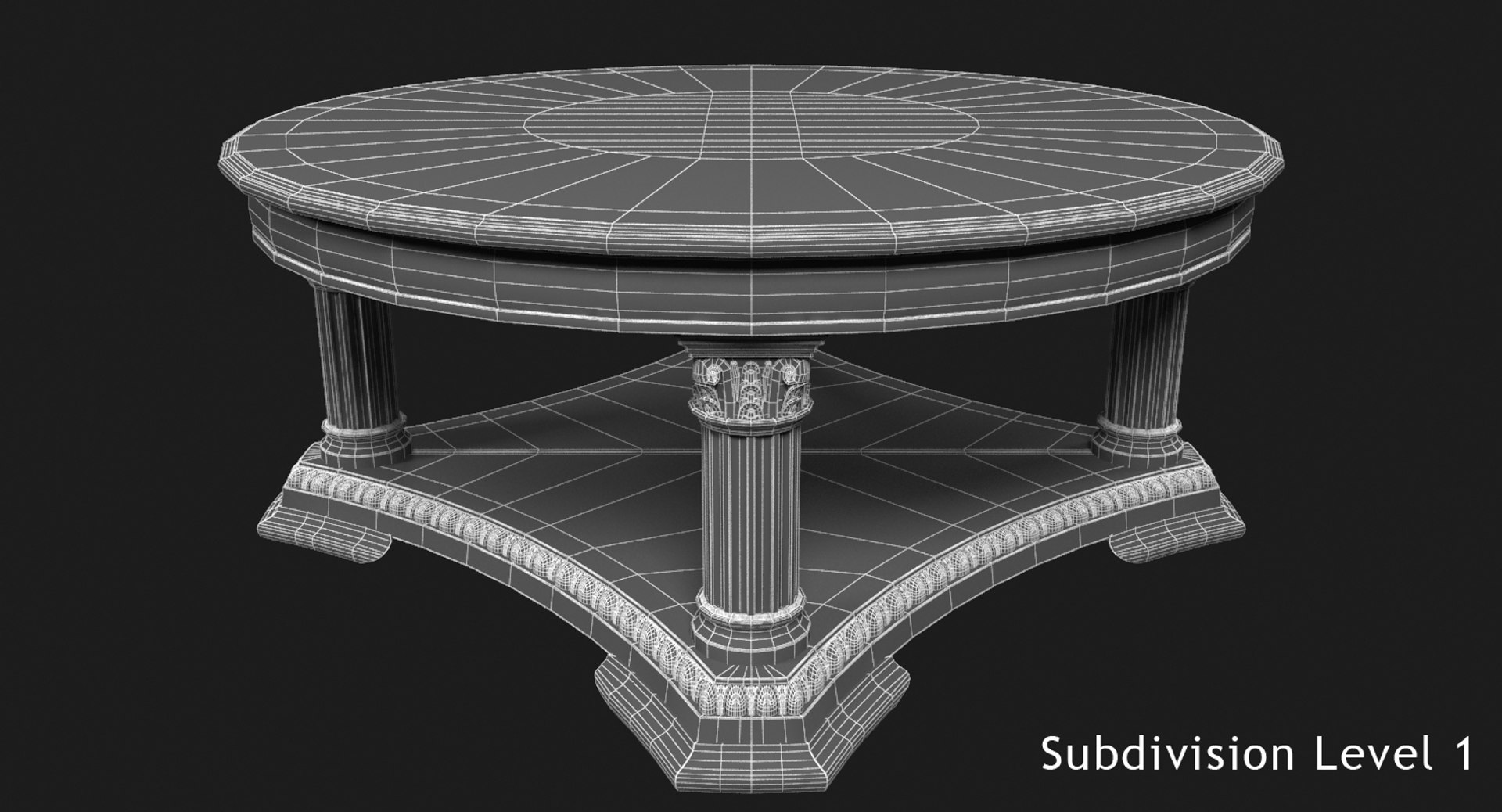 Classic Table 3d Model