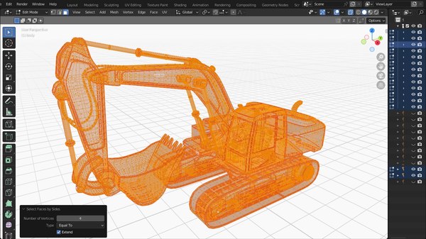 modelo 3d Excavator concept design - TurboSquid 2019623