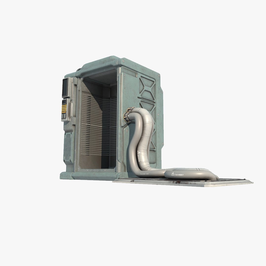 Future Sci-fi Equipment Purification Chamber 3D Model - TurboSquid 2413924