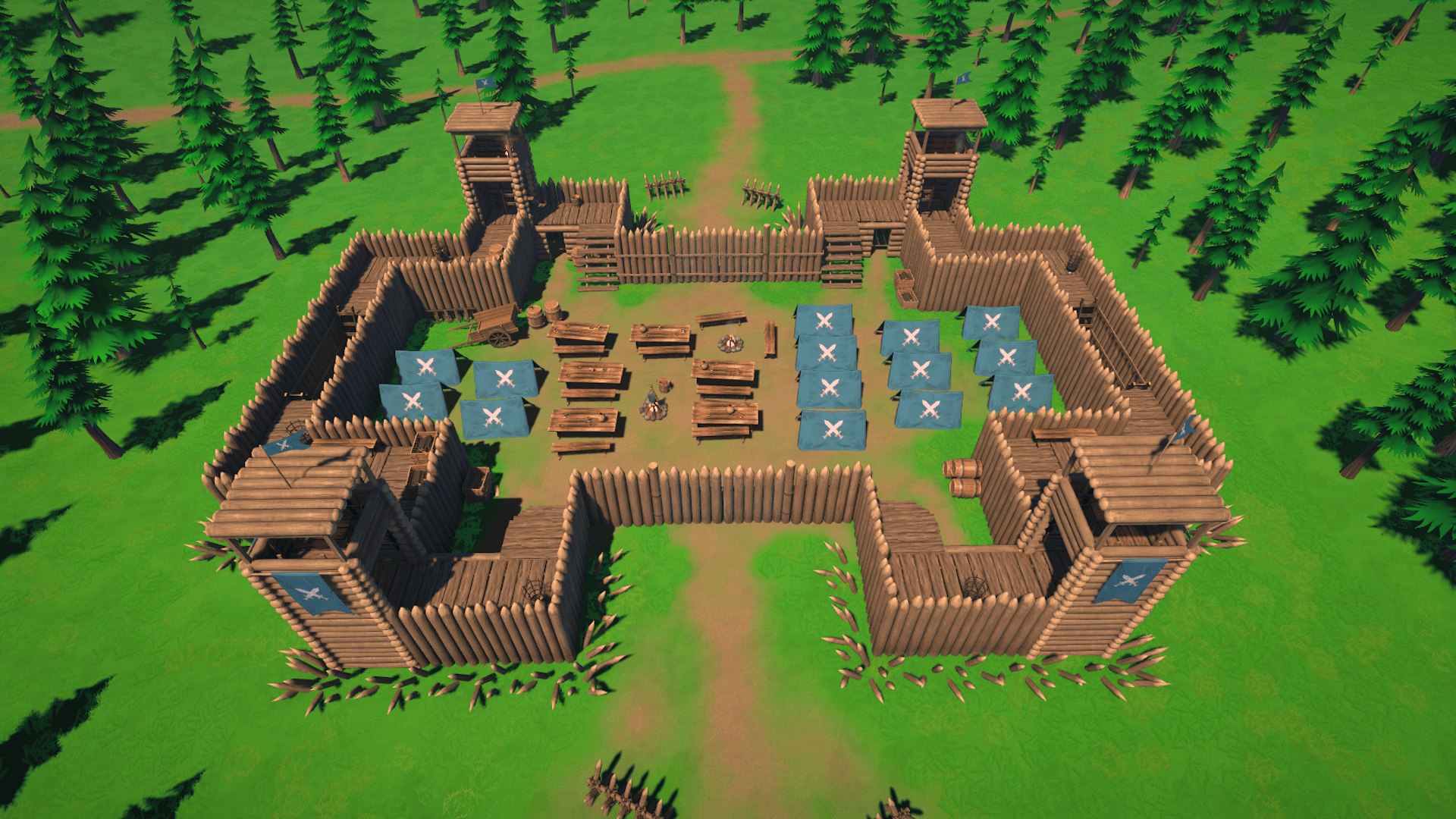 3D Wooden Fort - Stylized Fantasy Environment Model - TurboSquid 2423291