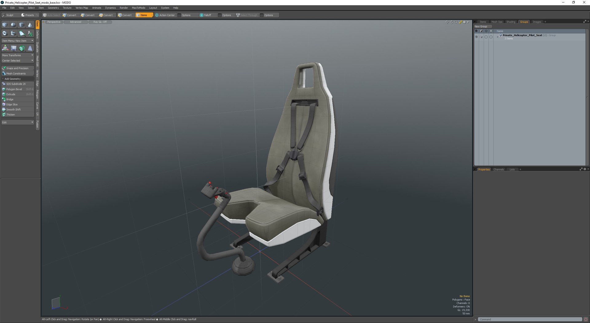 Private Helicopter Pilot Seat Model - TurboSquid 2309999