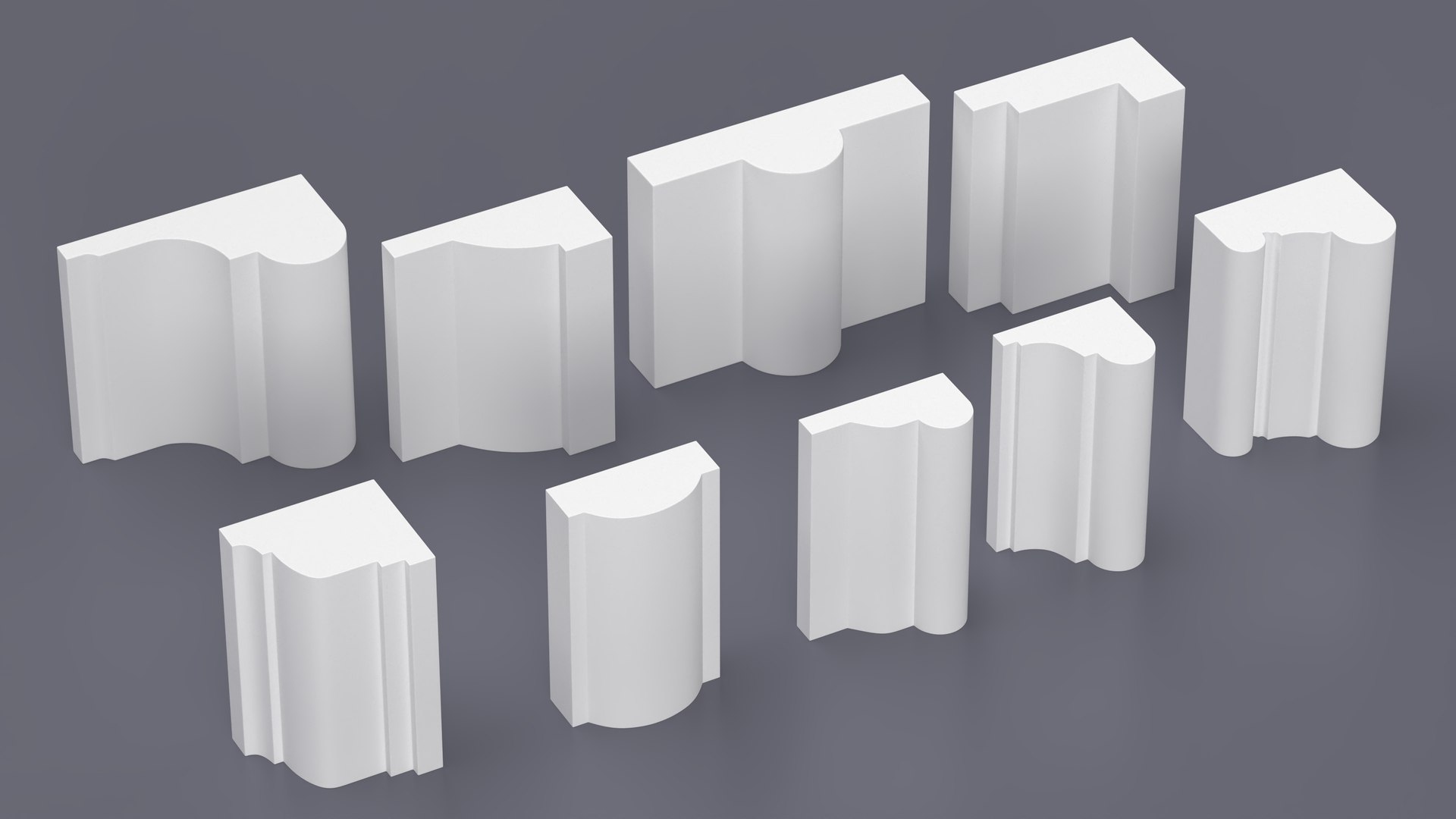 Set Molding Gypsum Part 3 3D Model - TurboSquid 2268613