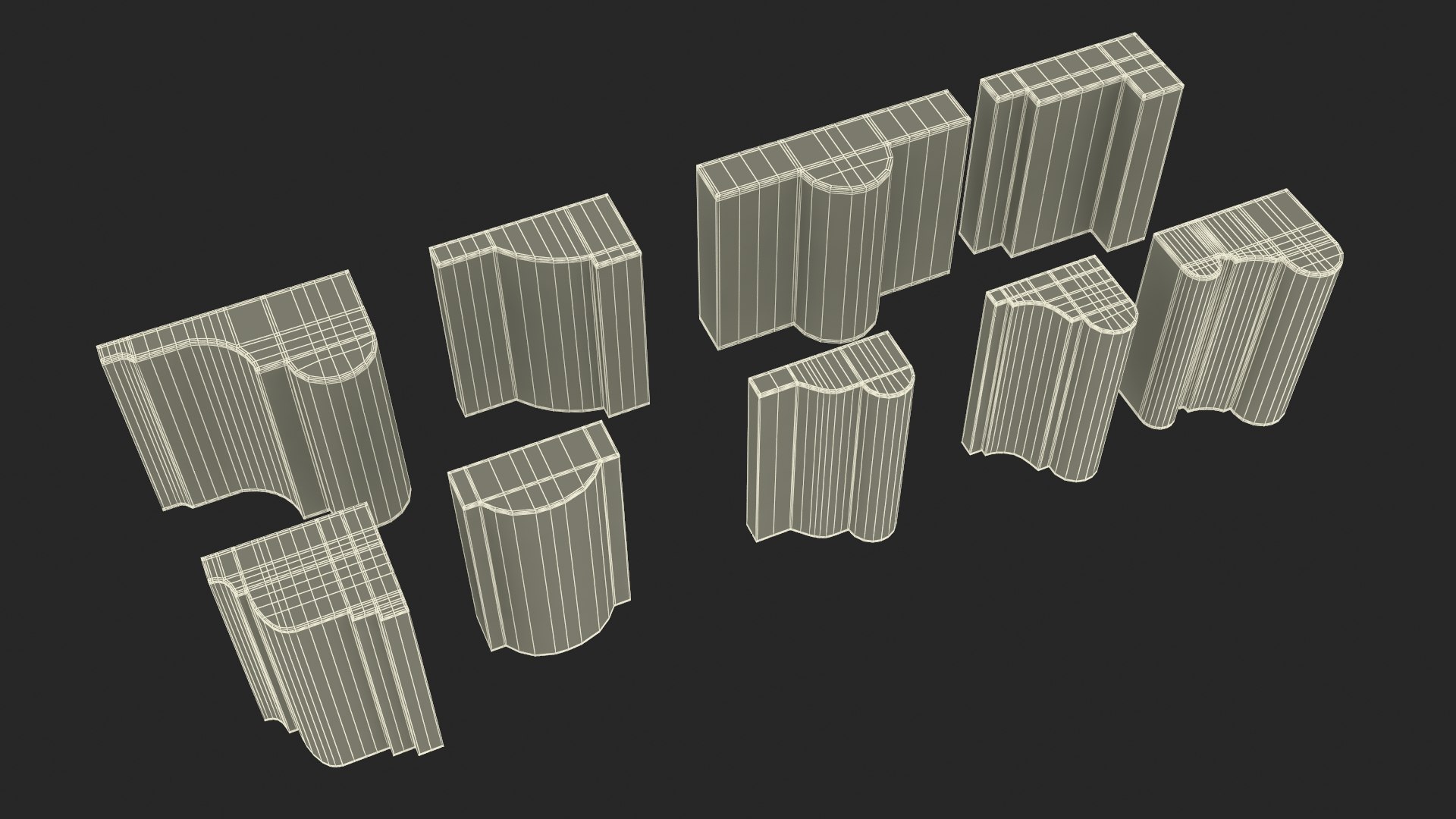 Set Molding Gypsum Part 3 3D Model - TurboSquid 2268613