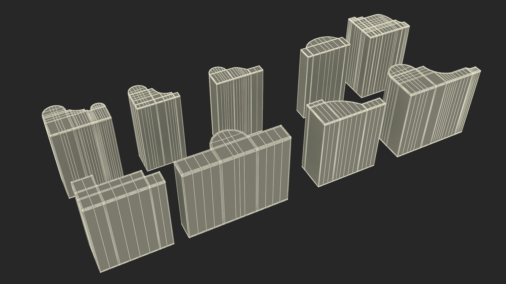 Set Molding Gypsum Part 3 3D Model - TurboSquid 2268613