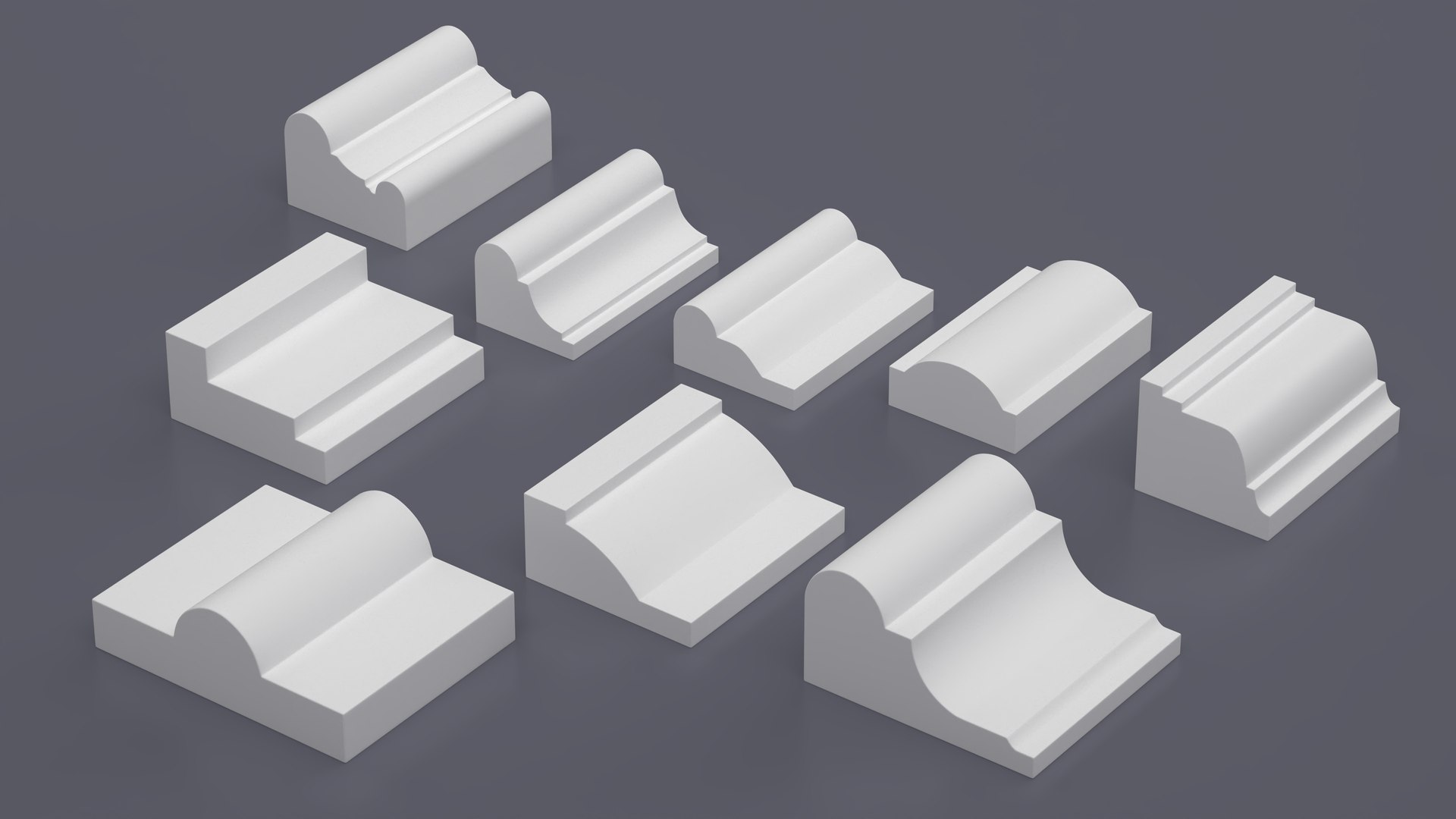 Set Molding Gypsum Part 3 3D Model - TurboSquid 2268613