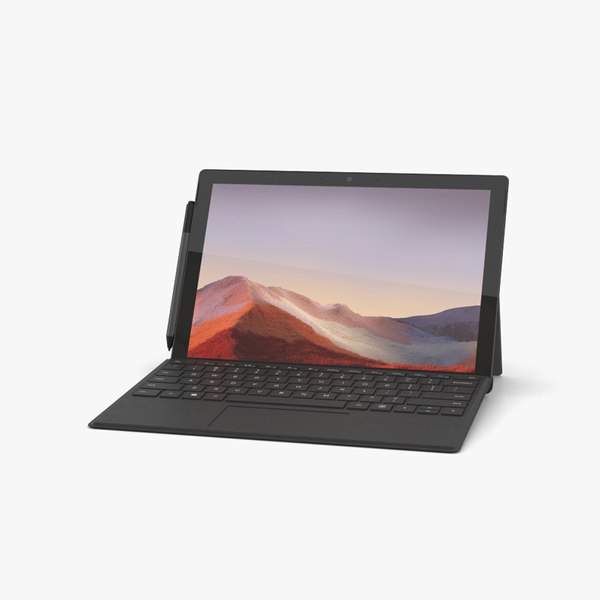 Microsoft Surface Pro 7 블랙 3D 모델 - TurboSquid 1738686