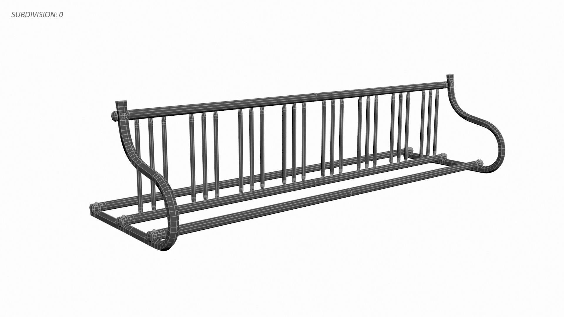 Double-Sided Grid Bike Rack 3D Model - TurboSquid 2222327