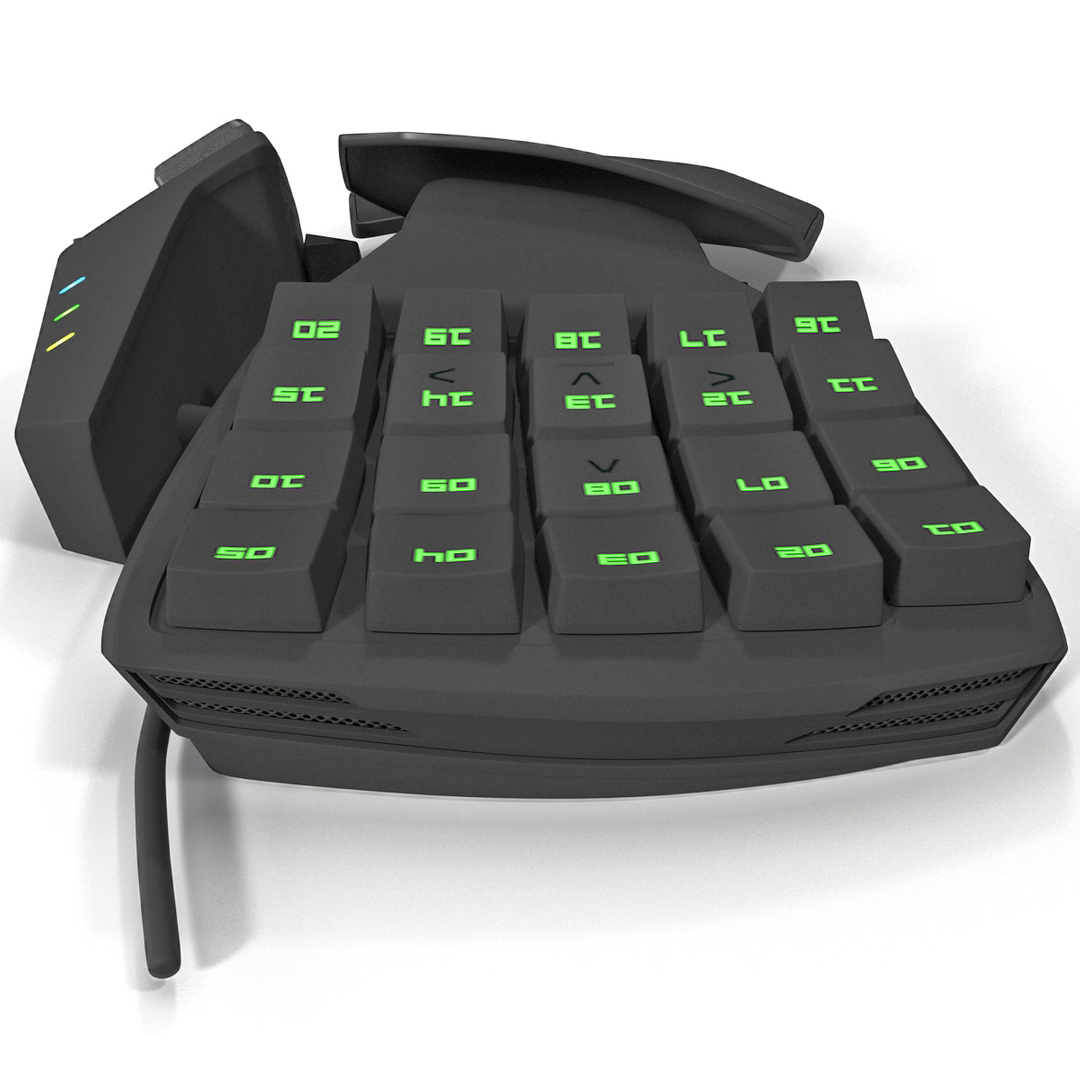 3d model elite gaming keypad razer