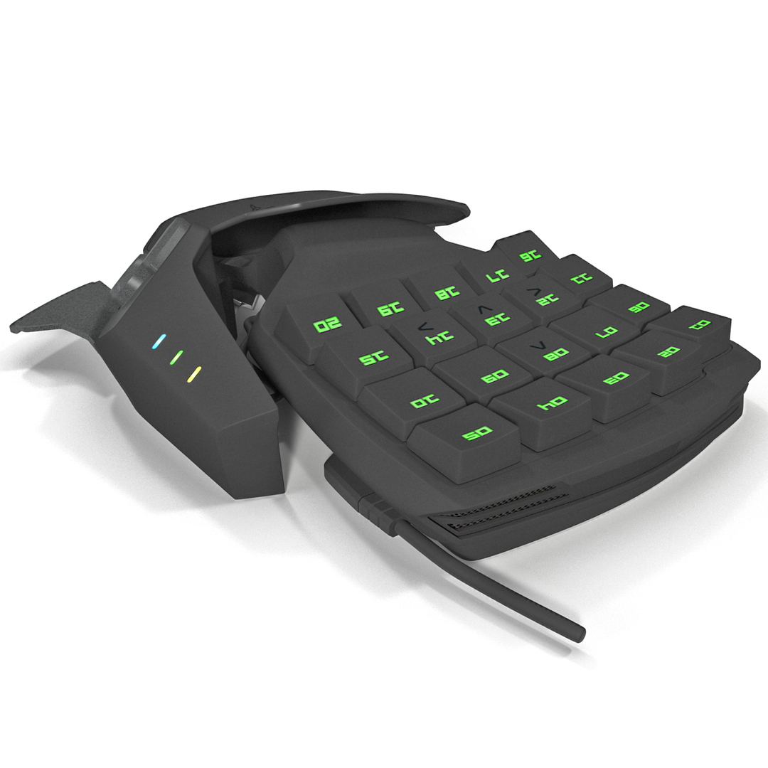 3d model elite gaming keypad razer