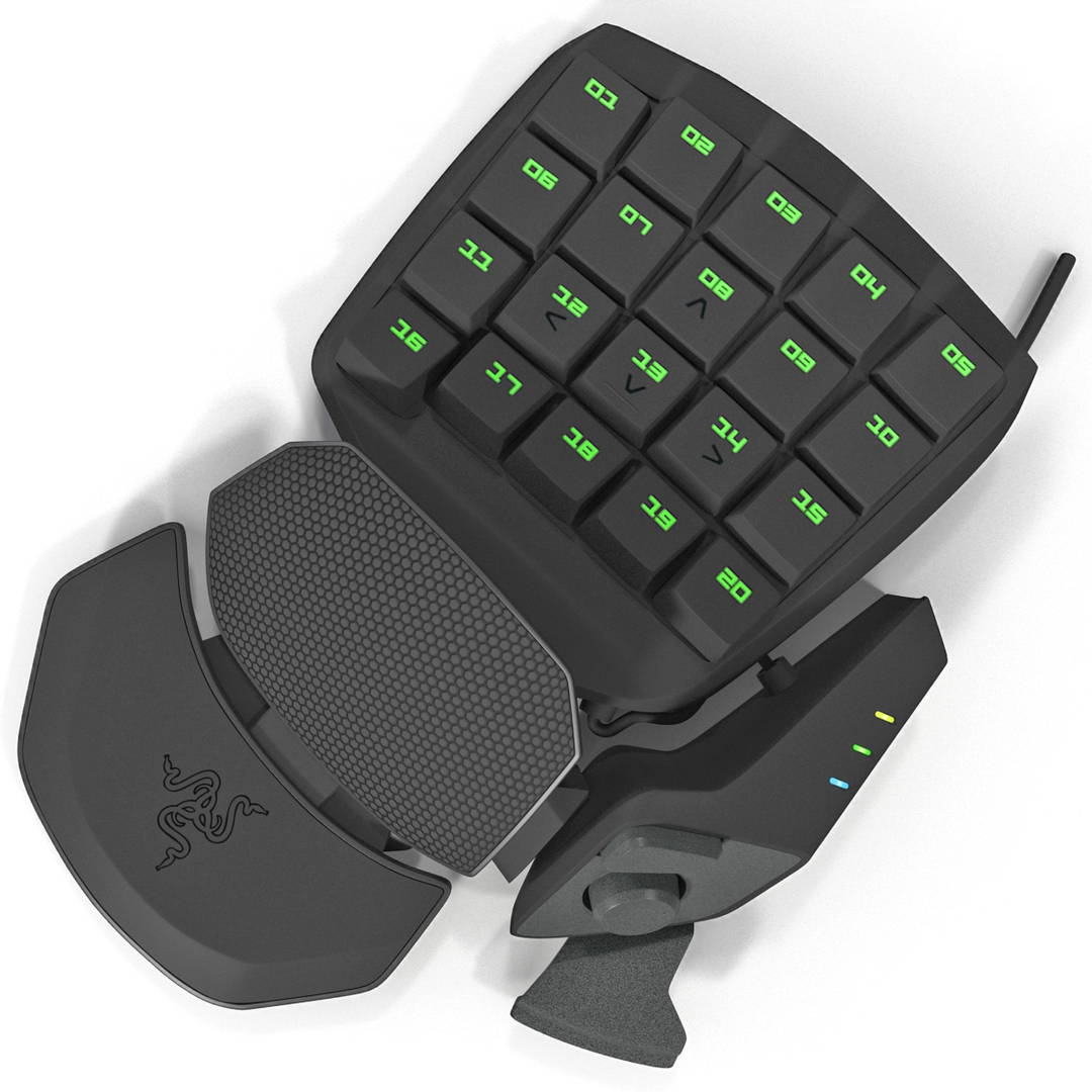 3d model elite gaming keypad razer