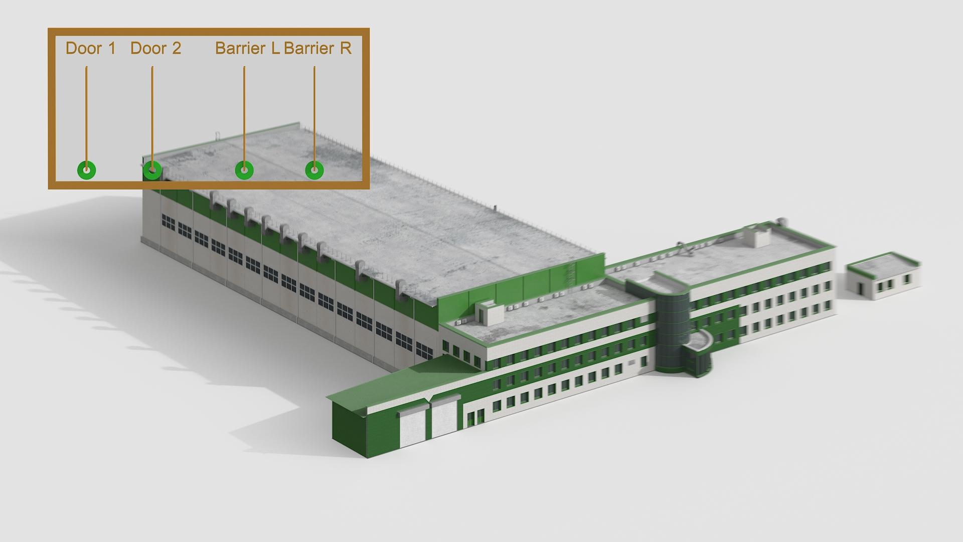 Factory Facility Administrative Building Rigged 3D Model - TurboSquid ...