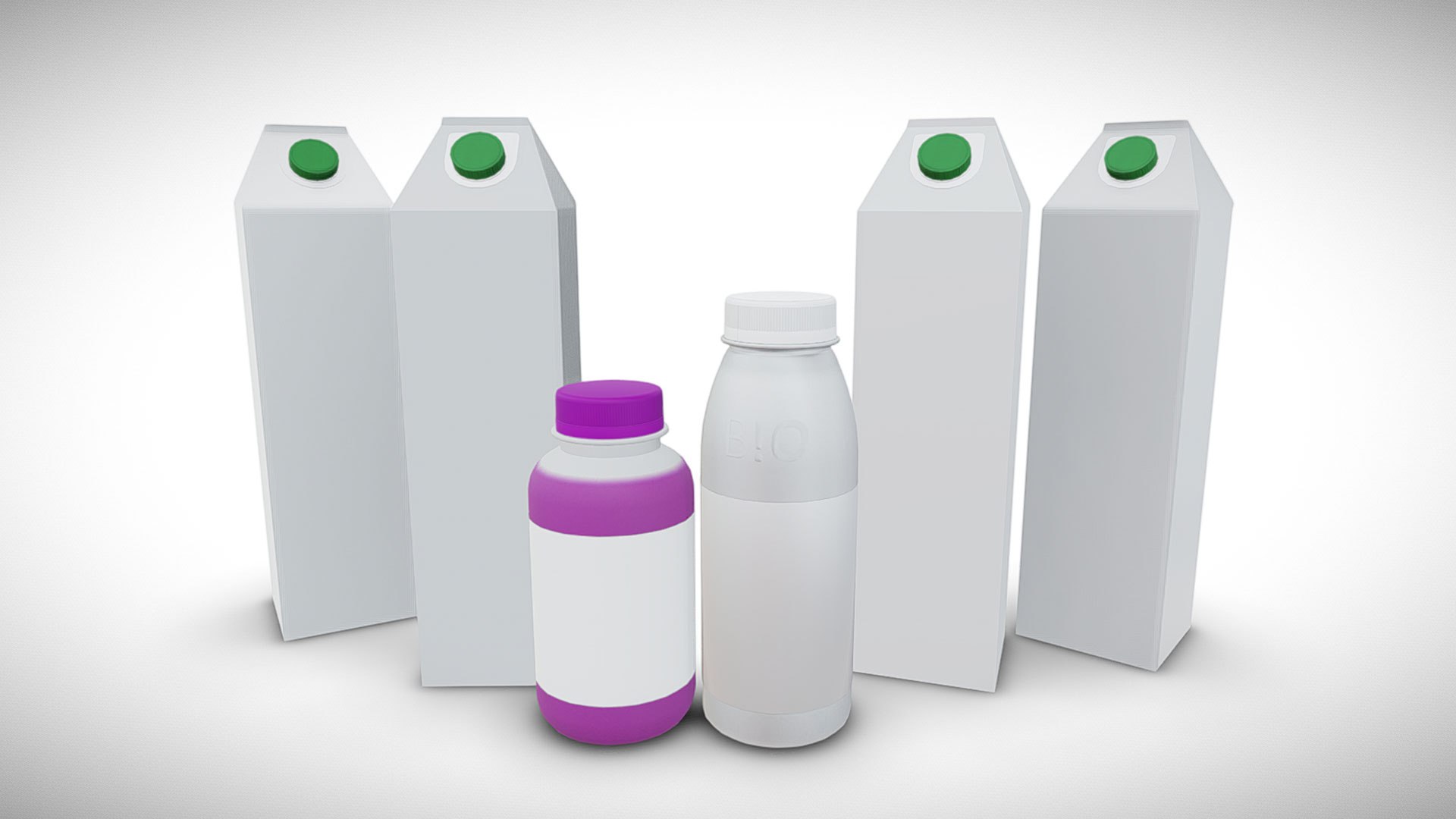 Plastic Bottles Tetra Pak Set 3D Model - TurboSquid 2365032