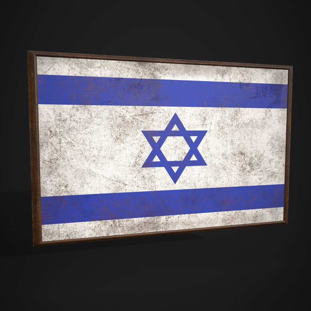 3D Old Picture Frame With Israel Flag - Game Ready PBR Low-poly 3D ...
