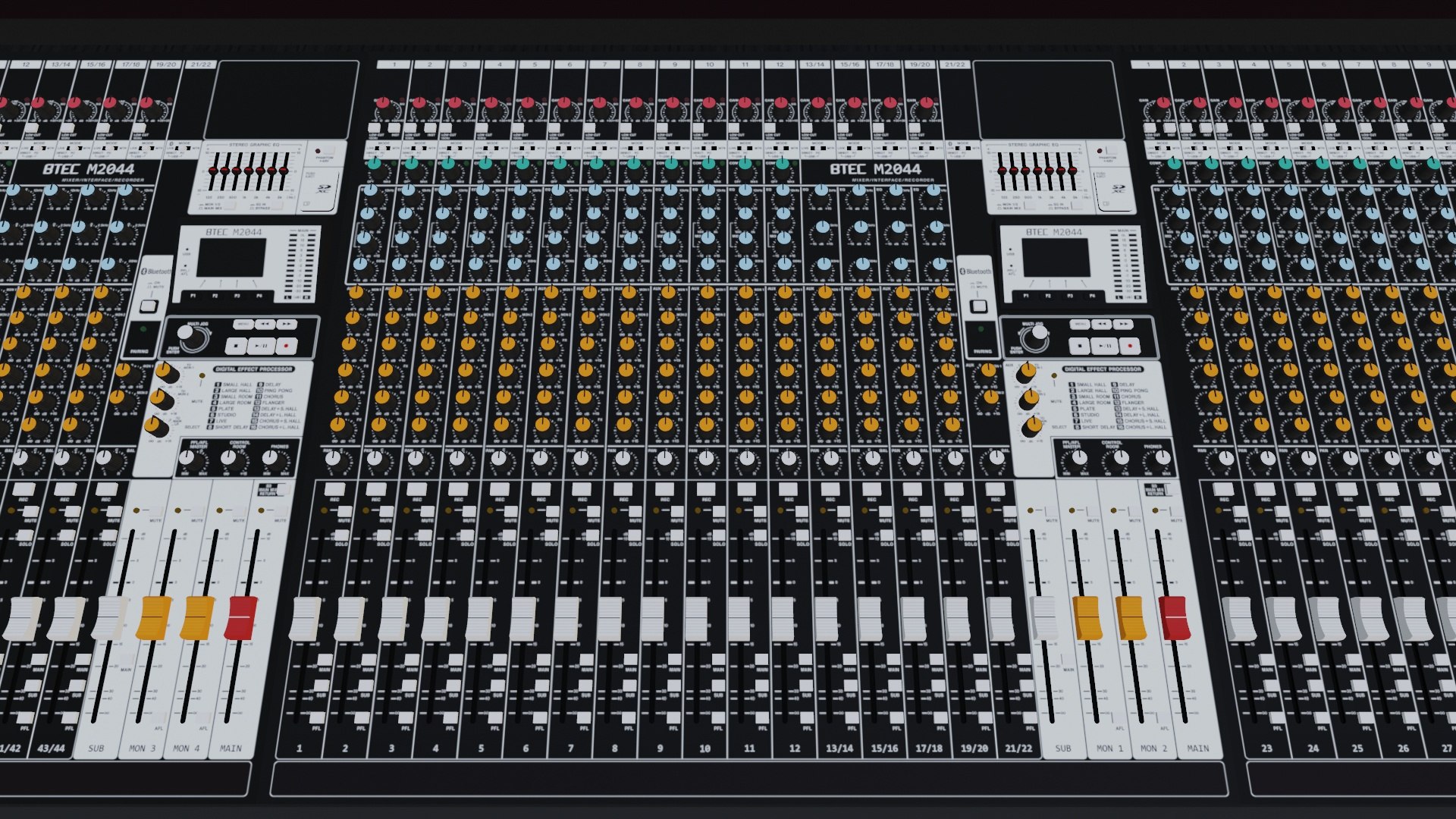 3D Recording Studio Mixing Desk With Monitors Model - TurboSquid 2275803