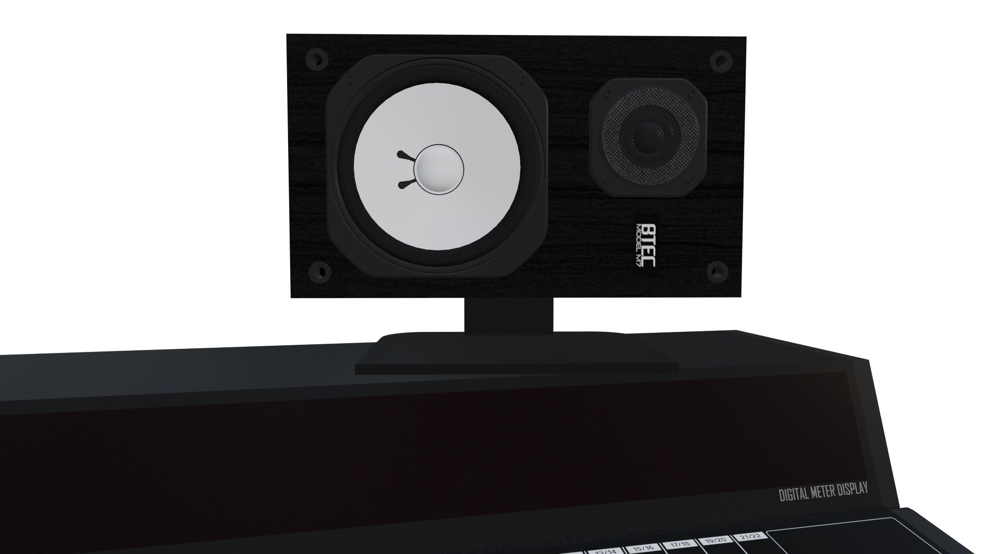 3D Recording Studio Mixing Desk With Monitors Model - TurboSquid 2275803