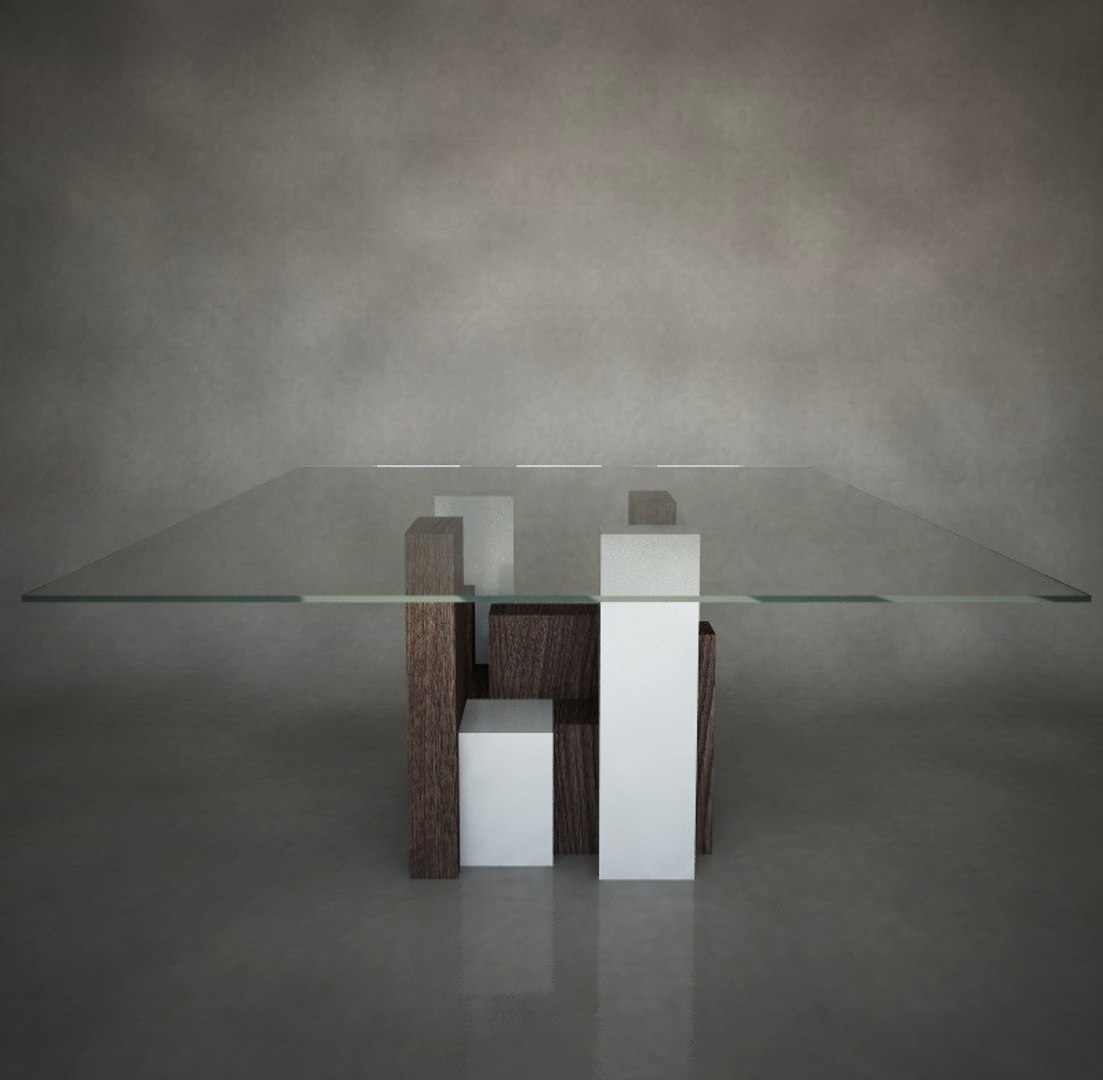 City Glass Table Italian Design Obj