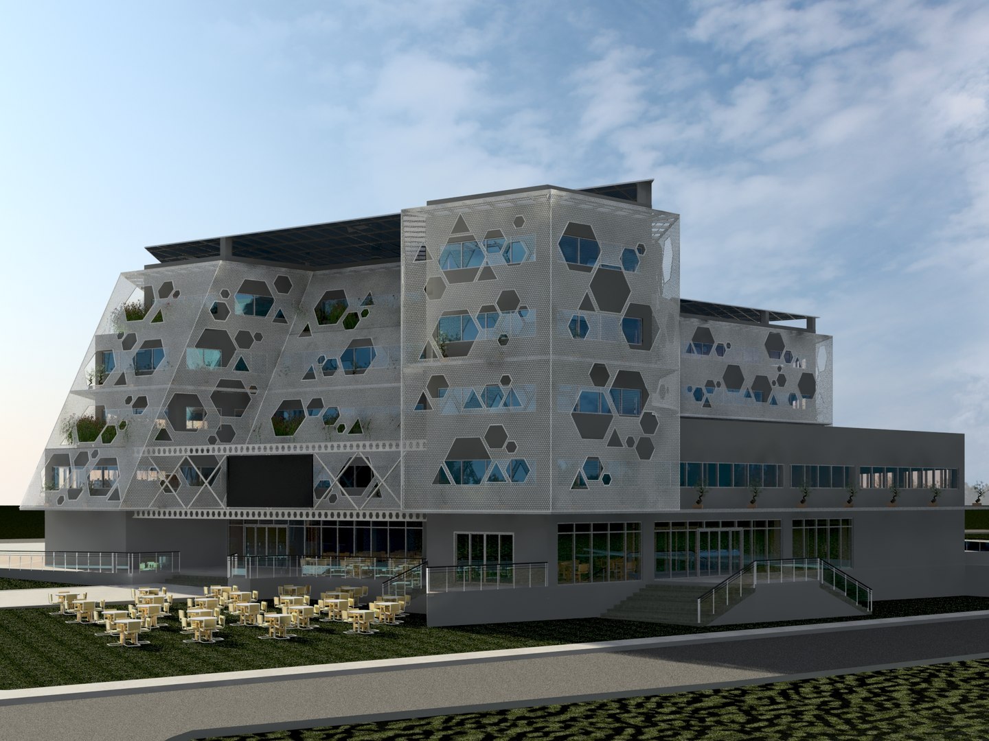 Modern town hall lite 3D model - TurboSquid 1343382